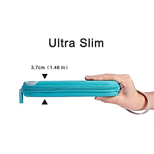 FUNLAB Carrying Case and Screen Protector for Nintendo Switch Lite,Portable Hard Shell Travel Storage Bag with 8 Game Cards Cartridges - Turquoise