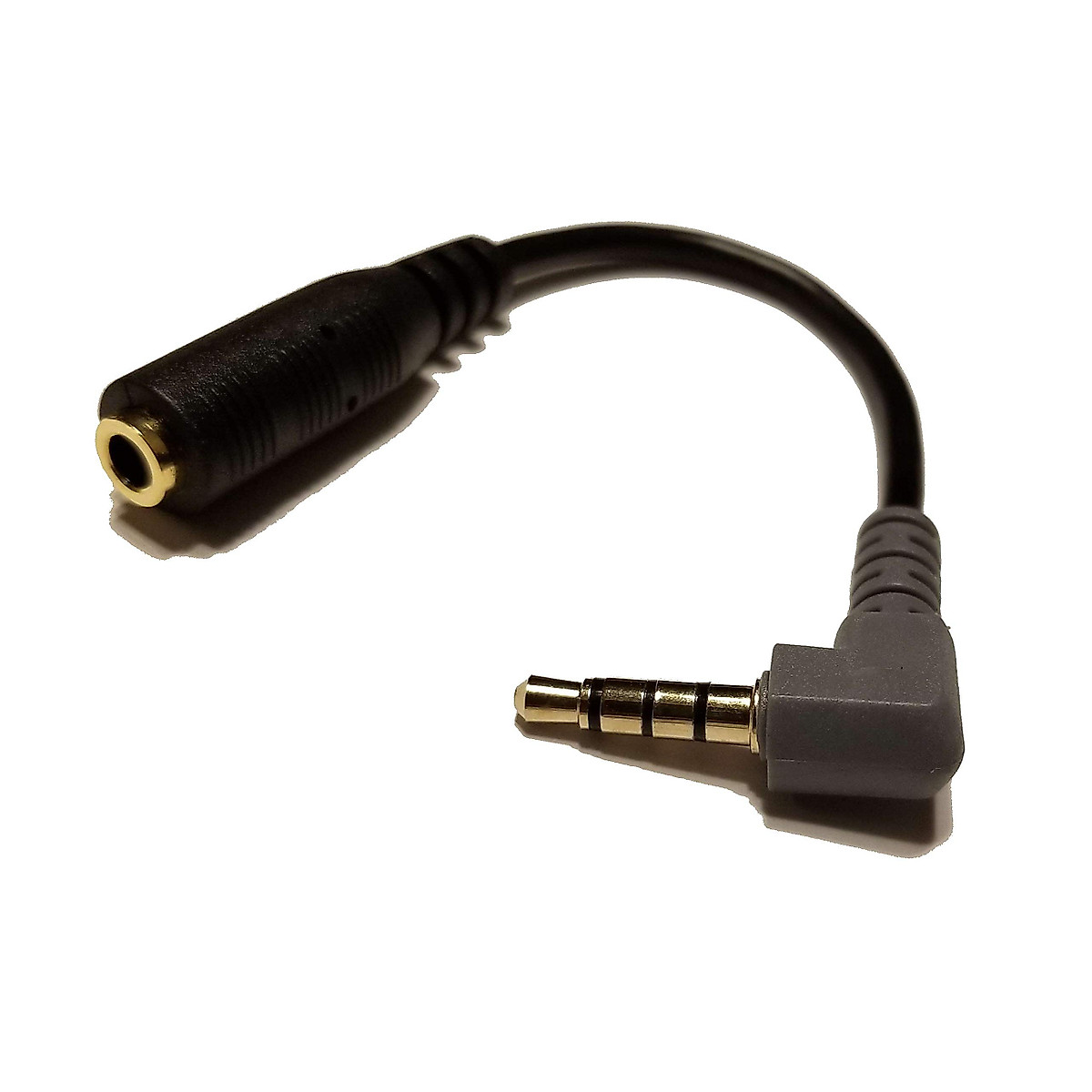 3.5mm TRRS 4Pole Male to 3.5mm TRS 3Pole Female External Microphone Adapter Cable Wire for iPhone Android Smartphone Tablets & Rode Movo Video Recording Mic