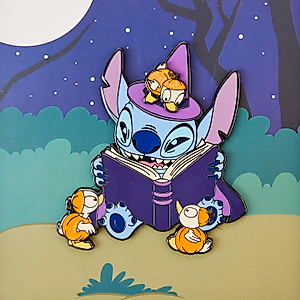 Loungefly Disney Stitch Spooky Stories Halloween 3" Collector Box Sliding Pin