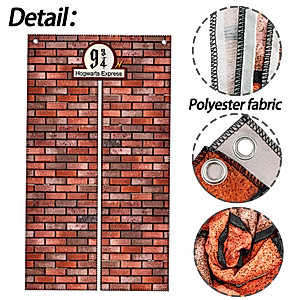 Brick Wall Backdrop,Platform 9 and 3/4 King's Cross, Photo Booth Props Brick Wall Background, Suitable for Outdoor and Indoor use, Fan Love, Birthday Gifts, Party Supplies.