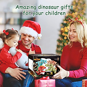 Dinosaur Toys for Kids 3-5, Stem Dinosaur Toys, Take Apart Dinosaur Toys for Boys w/Light Sound, Dino Construction Building Educational Learning Sets with Electric Drill, Birthday Easter Xmas Gifts