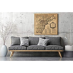 1755 Map| North America| North America Map Size: 22 inches x 24 inches |Fits 22x24 siz