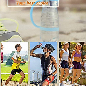 Water Bottle Strap Soft Water Bottle Carrier 4 PCS unning Water Bottle Handheld -Silicone