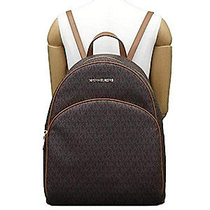 MICHAEL Michael Kors Abbey Jet Set Large Leather Backpack (Brown 2020)