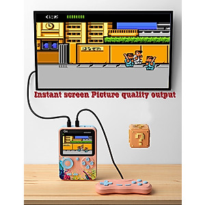 Retro Handheld Game Console AKKWEOP with 500 Classical FC Games-3.0 Inches Screen Portable Video Game Consoles Video Games Support for Connecting TV & Two Players for Kids Adults (Gray)