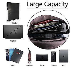 ESTARER Women Fashion Leather Backpack for Travel Work College 15.6inch Ladies PU Leather Backpack(Wine Red)