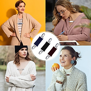 8 Pcs Fit Dress Cinch Clips Set Fit Dress Clips Elastic Hat Clip for Travel Sweater Clips Cardigan Clip Waist Cincher Clip Shawl Clips Dress Tightener Clip Collar Clips for Men and Women