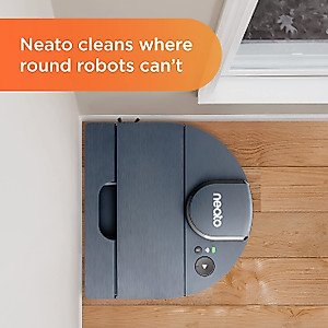 Neato D8 Intelligent Robot Vacuum Cleaner–LaserSmart Nav, Smart Mapping, No-Go Zones, WiFi Connected, 100-min runtime, Powerful Suction, Turbo Clean, Edges, Corners & Pet Hair, XXL Dustbin, Alexa