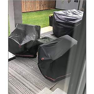 Turtle Life Patio Chair Cover, Heavy Duty Durable Waterproof Outdoor Lawn Armchair Deep Single Sofa Cover, Anti-Fading Cover for Chair, Black, 31" Wx 37" D x 30" H