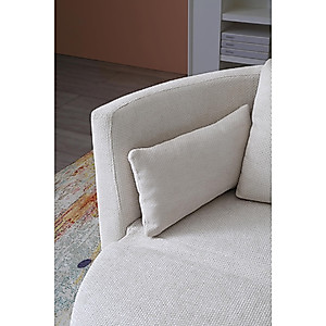 Holaki Foldable Sofa Bed, Folding Sleeper Couch Circular Floor Sofa Bed with 3 Pillows, Multi-Functional Futon Couch Convertible Loveseat Sofa Lazy Sofa Couch for Balcony Living Room (Beige)