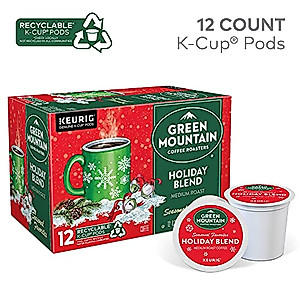 Green Mountain Coffee Roasters K-Cups, Holiday Blend, 12 Count