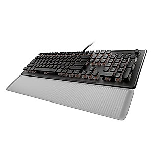 ROCCAT Vulcan II Max – Optical-Mechanical PC Gaming Keyboard with Customizable RGB Illuminated Keys and Palm Rest, Titan II Tactile Linear Switches, Aluminum Plate, 100M Keystroke Durability – Black