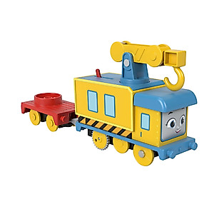 Thomas & Friends Motorized Toy Carly The Crane Battery-Powered Rail Vehicle for Pretend Play Preschool Kids Ages 3+ Years