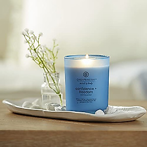 Yankee Candle Chesapeake Bay Candle, Medium Jar Candles | Confidence + Freedom (Oak Moss Amber), 2 Count, White