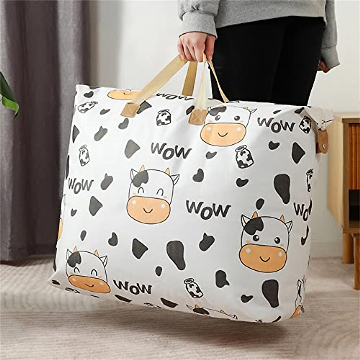 Hglyxoae 4 Largecapacity Storage Bag Of Different Sizes Storage Bag With Handle Largecapacity Storage Bag Foldable Storage Bucket For Quilt Blanket (4pc)