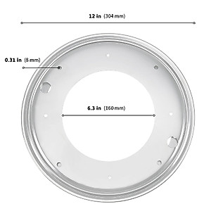ZEONHEI 4 Pack 12 Inch 360 Degree Lazy Susan Hardware, 5/16 Inch Turntable Bearings Plate Base with Screws and Pads, Lazy Susan Bearing Hardware Turntable Swivel Plate for Rotating Chair Table