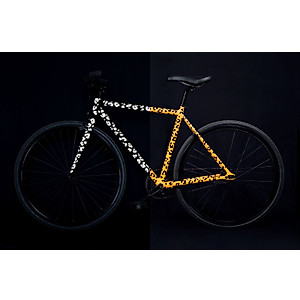 Bookman Reflective Stickers, Leopard Print (White) - Hard Surface Stickers - 1 Sheet (3.74 x 4.53 inches)