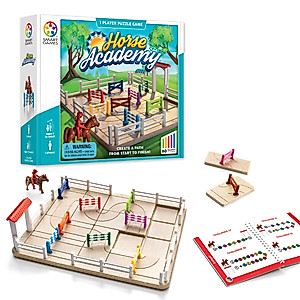 SmartGames Horse Academy Path-Building Game with 80 Challenges for Ages 7 to Adult