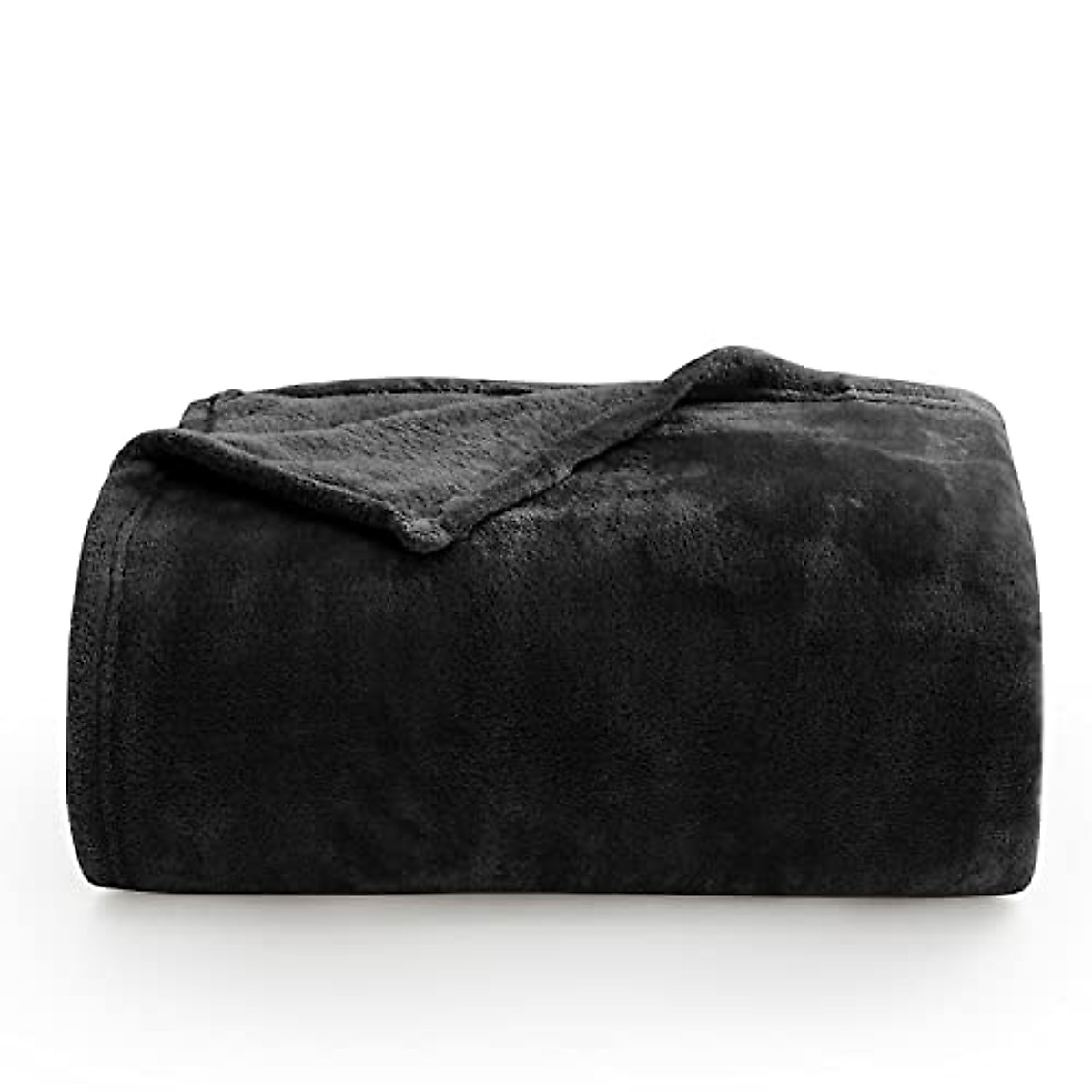 BEDELITE Fleece Blankets Black Throw Blankets for Couch & Bed, Plush Cozy Fuzzy Blanket 50" x 60", Super Soft & Warm Blankets for Spring and Summer