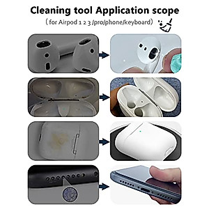 for Type C USB Dust Plug, Phone Speaker Cover,with Phone Cleaning Kit Tool Cleaning Putty/Tweezers/Brushes/Wet and Dry Cleaning Wipe/Storage Box/Foam swabs