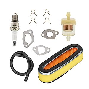 HIFROM 17210-ZE6-505 Air Filter Pre-Filter with Fuel Line Fuel Filter Spark Plug Replacement for Honda HR194 HR195 HR21 HR214 HR215 HR21 HRA21 HRA214 HRA215 HRC215 GV150 GV200 GXV120 Engines