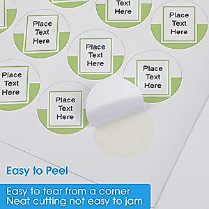 MaxGear 1" Round Sticker Labels, Template 6450, for Inkjet or Laser Printer, Matte White Printable Labels Sheets, Strong Adhesive, Dries Quickly, Holds Ink Well, 30 Sheets, 1890 Labels