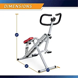 Marcy Squat Rider Machine for Glutes and Quads Workout XJ-6334, Silver & Black