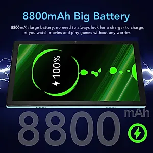 Cryfokt 10.1 Inch Tablet, Octa Core 12GB RAM 256GB ROM, 12MP 24MP Camera,Tablet, Dual SIM Card 4G LTE 5G WiFi, Office Tablet with BT Earbuds (#7)