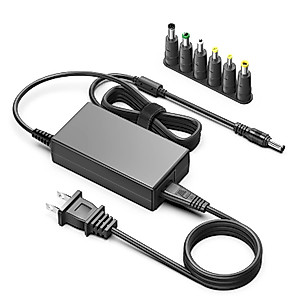 [UL Listed] HKY 24V 65W Universal Power Adapter with 6 Extra Tips,AC to DC,2.1mmX5.5mm Barrel Plug,24v 2.73a (24V 2.7A,24V 2.5A,24V 2A,24V 1.5A,24V 1A Compatible) Power Supply Cord Cable Charger Plug
