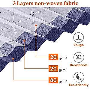 Lifewit 2 Pack Under Bed Clothes Organizer, Bundle with 3 Pack 90L Clothes Storage Bags, Blue