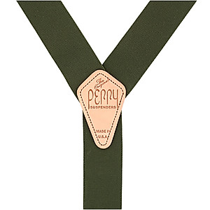 Perry Products SN200 Men's Clip-On 2-in Suspenders(Regular, OD Green)