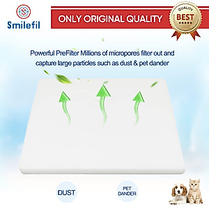 Smilfil 5 Pack PF40 Replacement Pre-Filter Pads Compatible with IQAir PF40 Coarse Dust Pre-Filtration Air Purifier