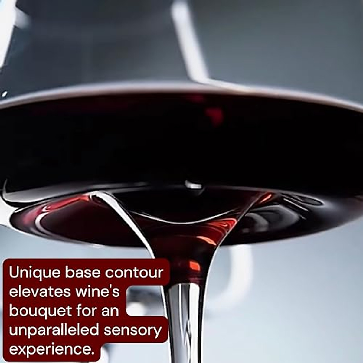 Sommelier´s Touch Elegant Crystal Wine Glass Set of 2. 20 oz, Artisan Crafted, Thin Rim, Long Stem - Versatile for Red, White, and Specialty Wines - Wine Lovers Gift.