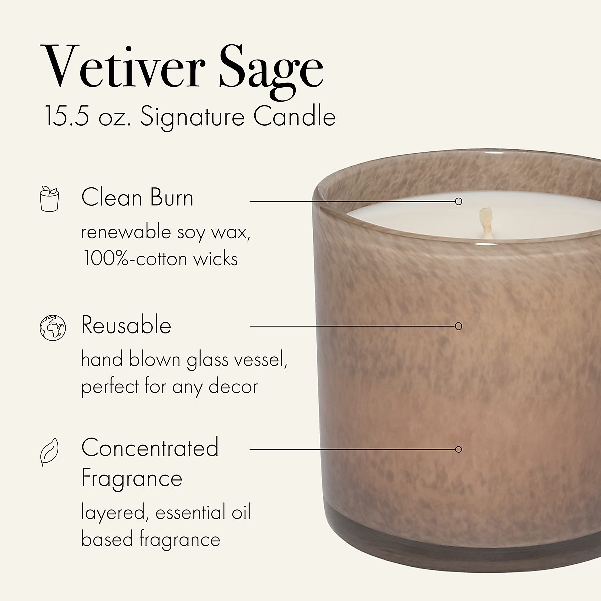 LAFCO New York Signature Scented Candle - Vetiver Sage, Country House (15.5 oz)