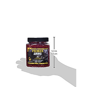 Game Face ASP512 Premier .12-Gram 6mm Red Airsoft BBs (5000-Count)