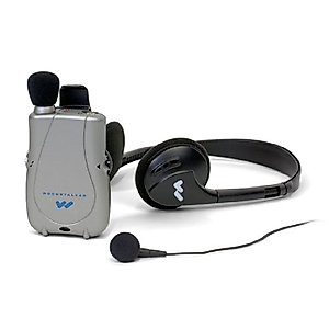 Williams Sound PKT D1 H26 Pocketalker Ultra with Rear-wear Headphone, 200 Hours of Battery Life, Adjustable Tone and Volume Control, Accommodates a Variety of Earphone and Headphone Options