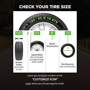 TESFANS PVC Leather Custom Spare Tire Cover - Durable Personlized Tire Cover with Your Logo Photo Design - Heavy Duty Spare Tire Covers Compatible for Jeep Wrangler Trailer SUV Bronco RV