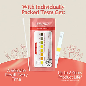 Vaginal PH Test Kit with Sterile Swabs and eBook - Vaginal PH Balance and Yeast Infection Test - Individually Packed BV Test Strips for Women - FSA HSA Approved Feminine PH Test Strips (10)