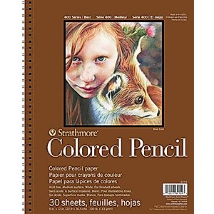 Strathmore Colored Pencil Spiral Paper Pad 9"X12"-30 Sheets -62477900