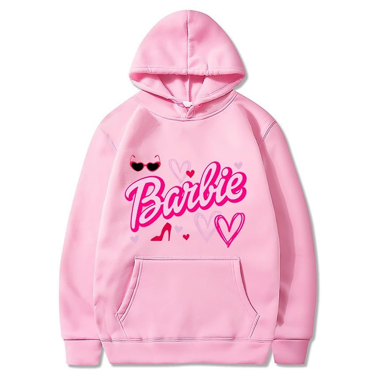 wkind olades Come On Let's Go Party Hoodies for Women pumpkin halloween Shirt christmas Fashion Trendy Outfits Oversized Hooded Sweatshirts Long Sleeve Pullover Fall Clothes Pink