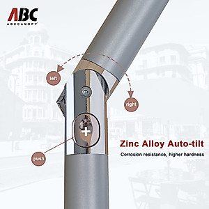 ABCCANOPY 9FT Market Umbrella 3-Year-Non-Fading OLEFIN Canopy Patio Outdoor Aluminum Table Umbrella with 8 Sturdy Ribs, Forest Green