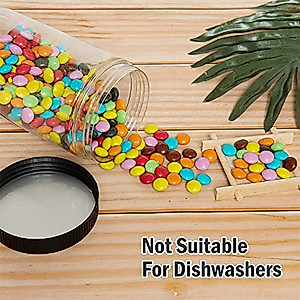 Vumdua 27 Ounce Plastic Jars with Lids, 3 Pack Food Storage Containers Airtight, Clear Containers for Organizing