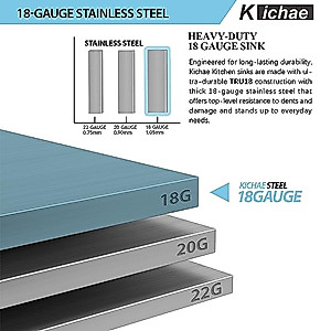 27 Undermount Kitchen Sink - Kichae 27"x19" Kitchen Sink Ledge Workstation Stainless Steel 18 Gauge Single Bowl Under Counter Sink Basin All In One Deep Sink With Cutting Board
