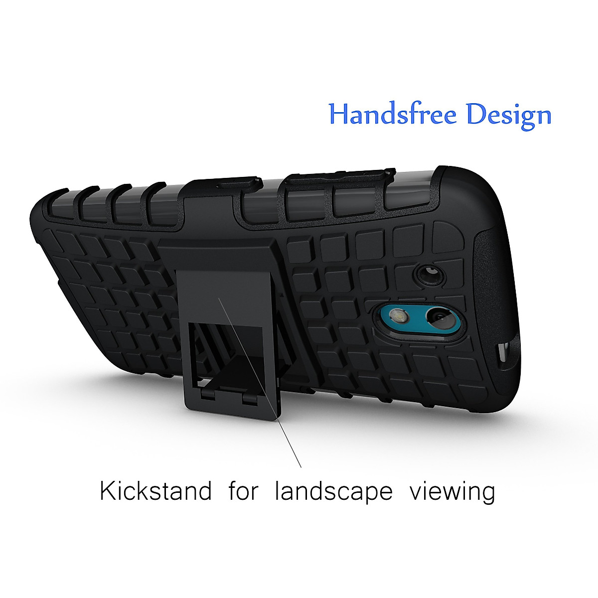 HTC Desire 526 Grenade Combat Case by ElBolt - Purple with Free HD Screen Protector