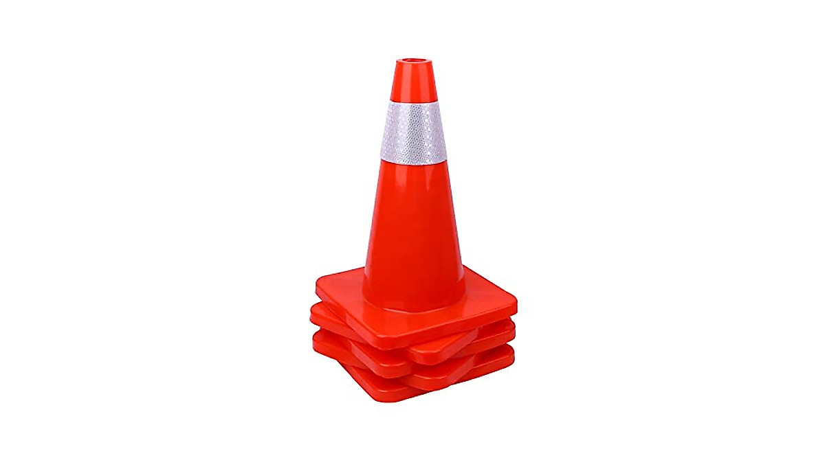 Buy 10 Pack of 18" Traffic Cones - Fluorescent Safety