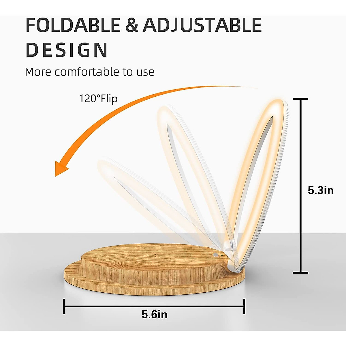 EMIE LED Bedside Lamp with Wireless Charger, Touch Desk Lamp Adjustable Nightstand Light Decor, 3 Brightness Levels Eye-Caring Table Lamps for Bedroom Dorm Home Office Gifts