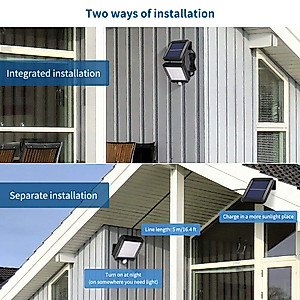 TTAototech Outdoor Security Floodlight,Security Lights with PIR Sensor-56 LED Solar Powered Wall Light- Super Bright Waterproof Outdoor Motion Sensor Light LED Floodlight for Garden, Backyard,Garage