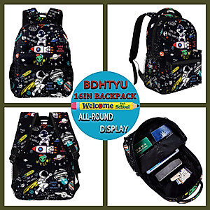 Space Astronaut Rocket Backpack for Boys Men Adjustable Strap Travel Laptop Backpack Outdoor Daypack for Men Women