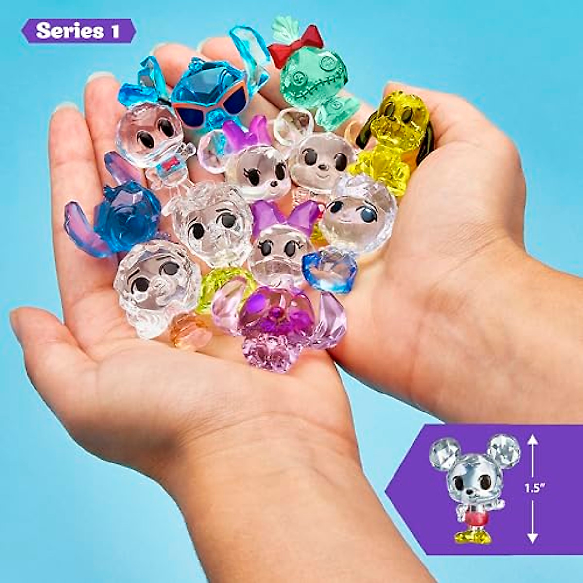 Cra-Z-Art Disney Crystal Surprise Series 1, Mini Collectible Crystal Figures with Activity Compound, Collectible Blind Bag Inspired Figures, Kids Toys for Ages 3 and Up