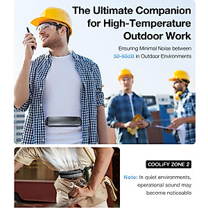 TORRAS 2024 COOLiFY ZONE Wearable Waist Fan with Max 15H Working Time, Strong Wind Power for Full Body Cooling fan, Rechargeable Belt Fan, Durable and Suitable for Outdoor Work and Sports